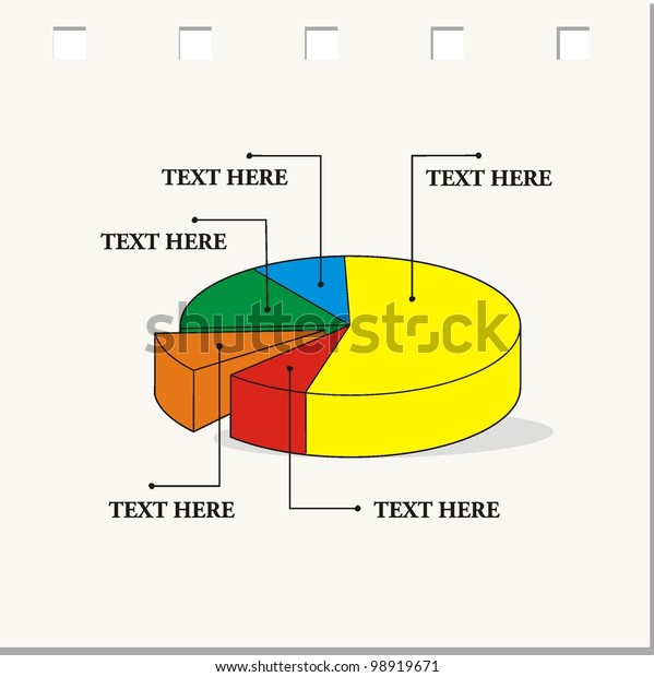 Vector Illustration Simple Pie Diagram Stock Vector (Royalty Free) 98919671