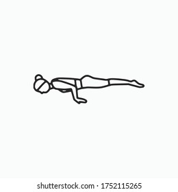 Vector Illustration Single Icon Yoga Pose Stock Vector (Royalty Free ...
