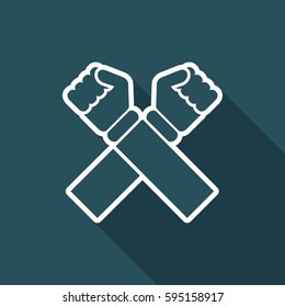 Vector Illustration Single Isolated Cross Icon Stock Vector (Royalty ...