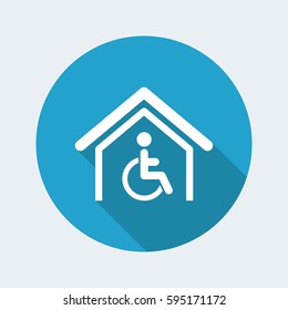 House Disabled Line Icon Vector House Stock Vector (Royalty Free ...