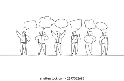 Vector Illustration Single Line Style People Stock Vector (Royalty Free ...