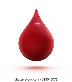 Vector Illustration Single Red Shiny Blood Stock Vector (Royalty Free ...