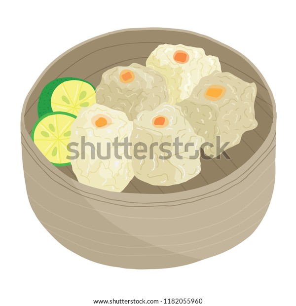 Vector Illustration Siomai Dimsung Sticky Pot: เวกเตอร์สต็อก (ปลอดค่า ...