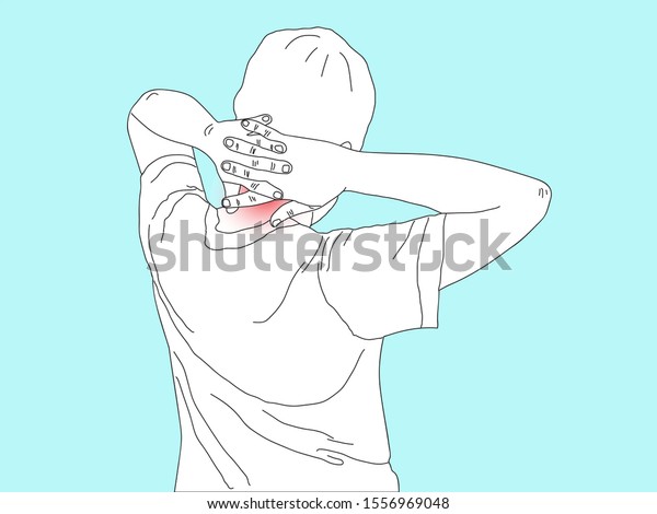 Vector Illustration Sketch Drawing People Neck Stock Vector (Royalty ...