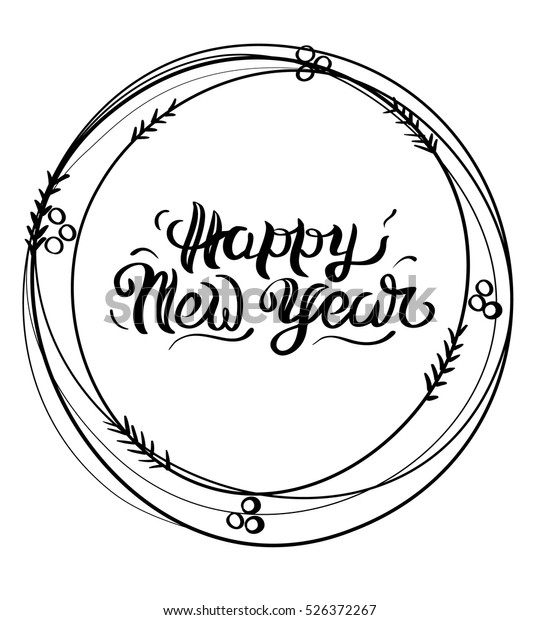 Vector Illustration Sketch Greeting Circle Stock Vector (Royalty Free ...