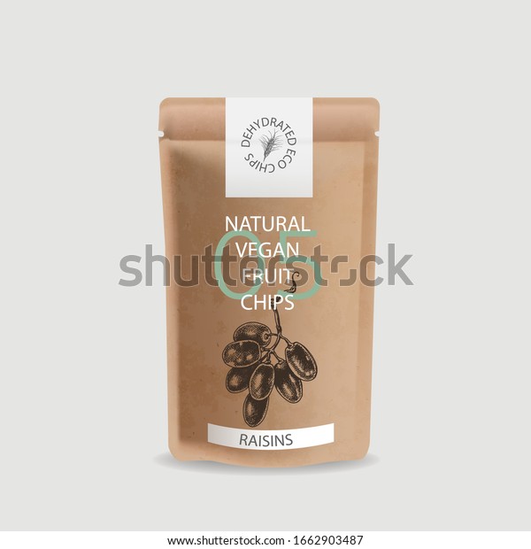 Vector Illustration Sketch Nuts Craft Packaging Stock Vector (Royalty ...