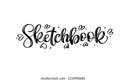 Vector Illustration Sketchbook Text Logotype Label Stock Vector ...
