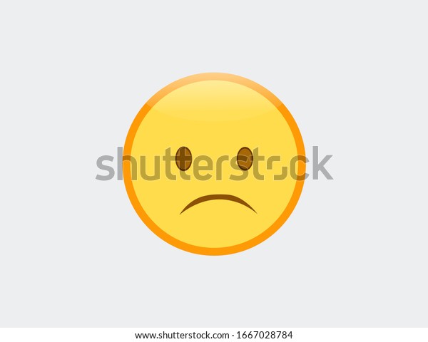 Vector illustration of Slightly Frowning Face emoji