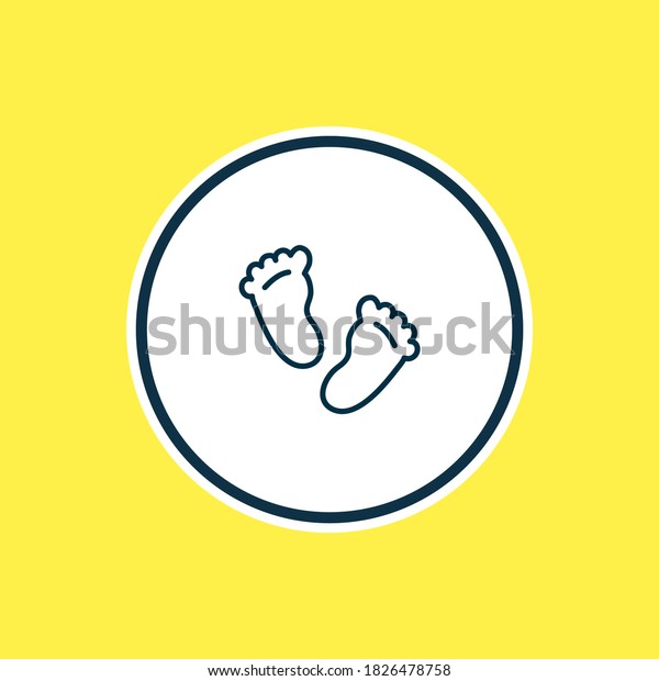 Vector Illustration Small Footprint Icon Line Stock Vector (Royalty ...