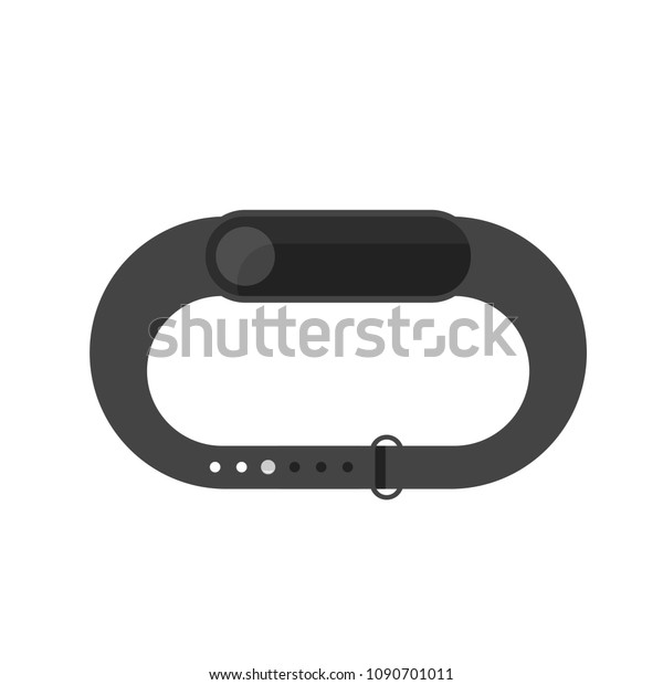 Vector Illustration Smart Band Icon Wearable Stock Vector (Royalty Free ...