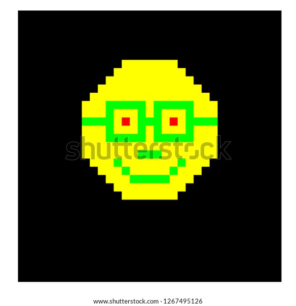 Vector Illustration Smile Pixel Art Stock Vector (Royalty Free ...