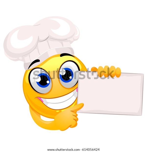 Vector Illustration Smiley Emoticon Wearing Chef Stock Vector (Royalty ...