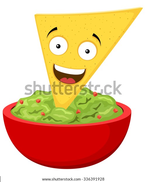 Vector Illustration Smiling Cartoon Tortilla Chip Stock Vector (Royalty ...