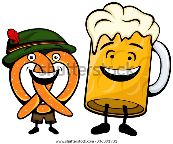 Vector Illustration Smiling Happy Cartoon German Stock Vector (Royalty ...