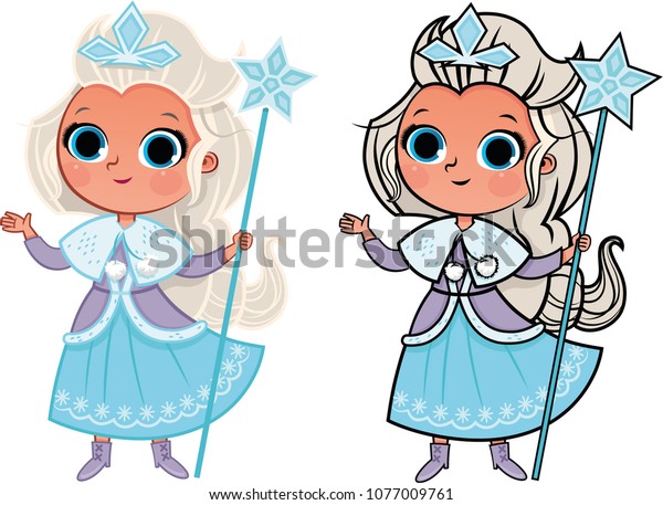 Ilustración vectorial de la Princesa Nieve