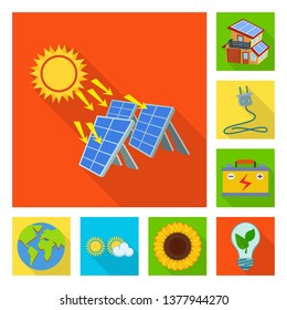 Vector Illustration Solar Panel Symbol Collection Stock Vector (Royalty ...
