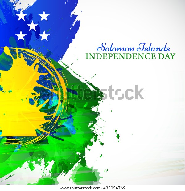 Vector Illustration Solomon Islands Independence Day Stock Vector ...