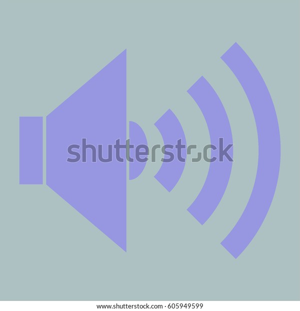 Vector Illustration Sound Vector Icon Blue Stock Vector (Royalty Free ...