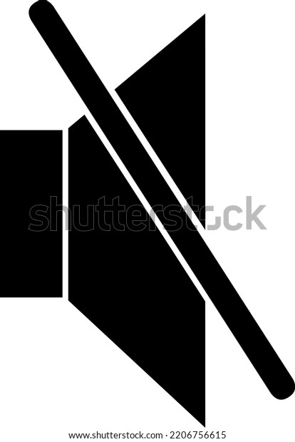 Vector Illustration Sound Icon Muted Volume Stock Vector (Royalty Free ...