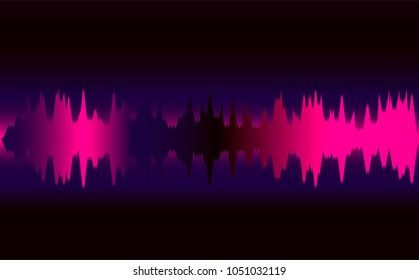 Vector Illustration Soundwave Stock Vector (Royalty Free) 1051032119 ...