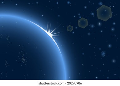 Vector Illustration Space Stars Stock Vector (Royalty Free) 20270986 ...