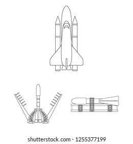 Bitmap Illustration Spaceship Ship Logo Collection Stock Illustration ...
