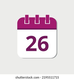 Vector Illustration Specific Day Calendar Flat Stock Vector (Royalty ...