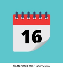 Vector Illustration Specific Day Calendar Bent Stock Vector (Royalty ...