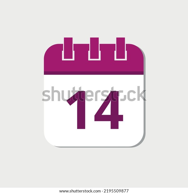 Vector Illustration Specific Day Calendar Flat Stock Vector (Royalty ...