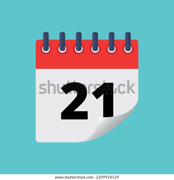 Vector Illustration Specific Day Calendar Bent Stock Vector (Royalty ...