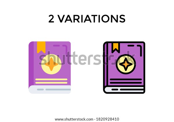 Vector Illustration Spellbook Icon Logo Use Stock Vector (Royalty Free ...