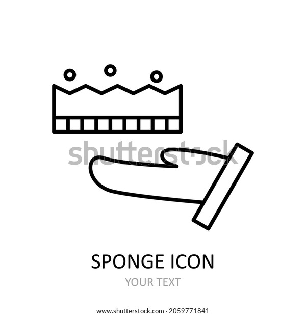 Vector Illustration Sponge Washing Dishes Icon Stock Vector (Royalty ...
