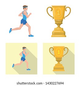Vector Illustration Sport Winner Logo Set Stock Vector (Royalty Free ...