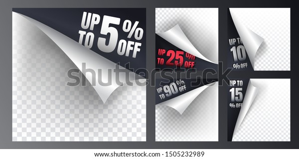 Vector Illustration Square Banner Ad Templates Stock Vector (Royalty ...