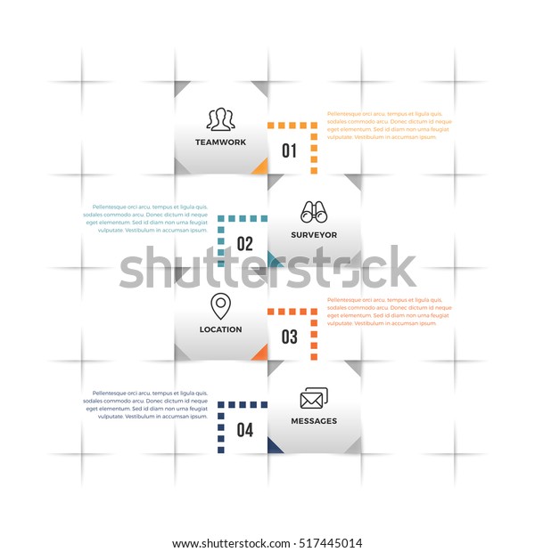 Vector Illustration Square Maze Infographic Design Stock Vector ...