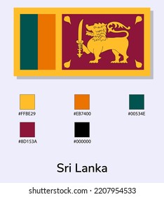 Vector Illustration Sri Lanka Flag Isolated Stock Vector (Royalty Free ...