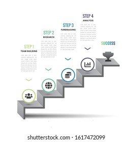 Vector Illustration Stairs Step Graphic Step Stock Vector (Royalty Free ...