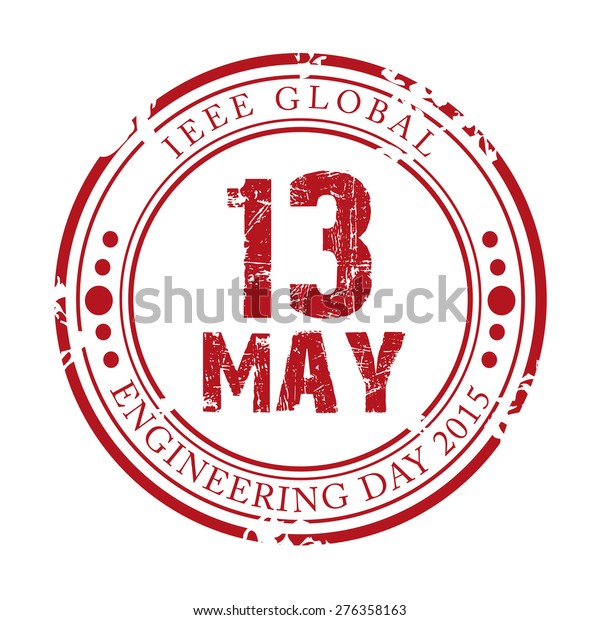 Vector Illustration Stamp Ieee Global Engineering Stock Vector (Royalty ...