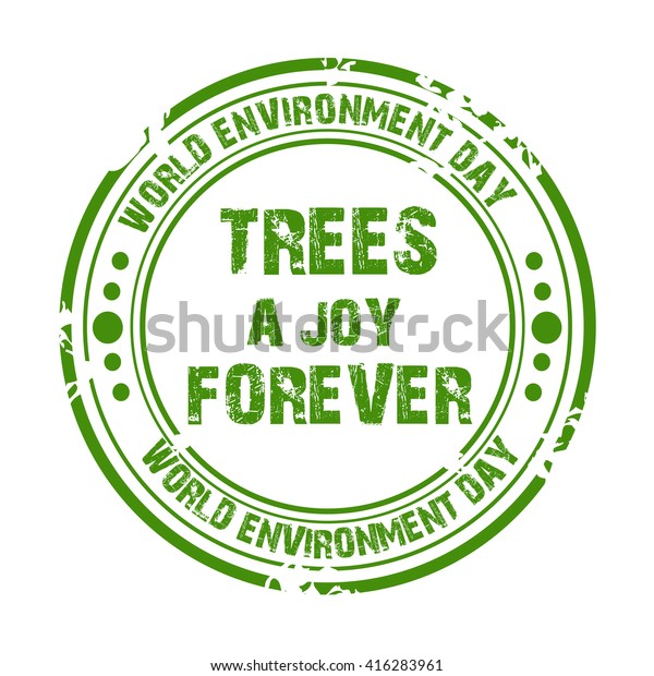 Vector Illustration Stamp World Environment Day: เวกเตอร์สต็อก (ปลอดค่า ...