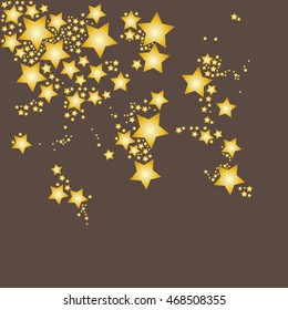 Vector Illustration Star Fall Golden Stars Stock Vector (Royalty Free ...