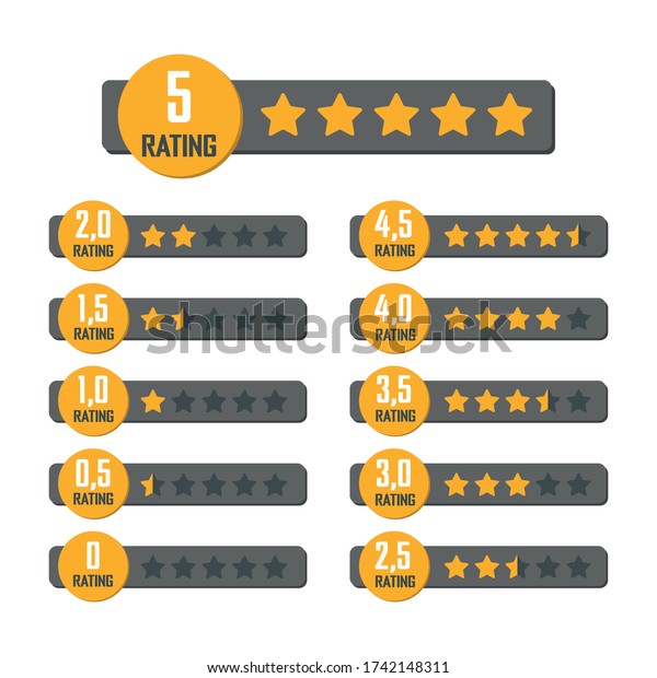 Vector Illustration Star Rating Website Menu Stock Vector (Royalty Free ...