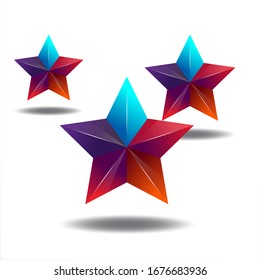 Vector Illustration Stars Floating Design Stock Vector (Royalty Free ...