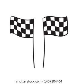 Vector Illustration Start Finish Line Banners Stock Vector (Royalty ...