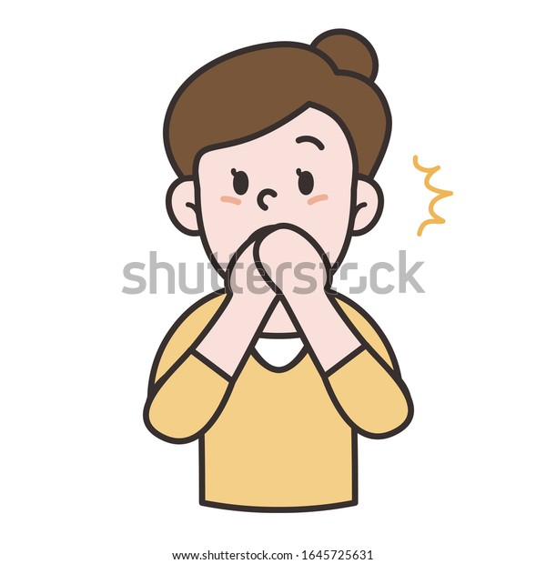 Vector Illustration Startled Woman Stock Vector (Royalty Free ...