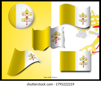 Vector Illustration State Vatican Flag Various Stock Vector (Royalty ...