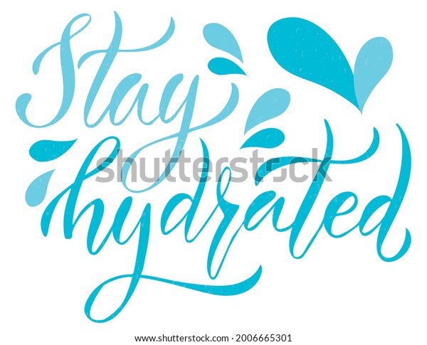 Ilustración vectorial del texto Stay Hydrated: vector de stock (libre ...