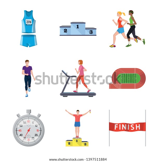 Vector Illustration Step Sprint Symbol Collection Stock Vector (Royalty ...