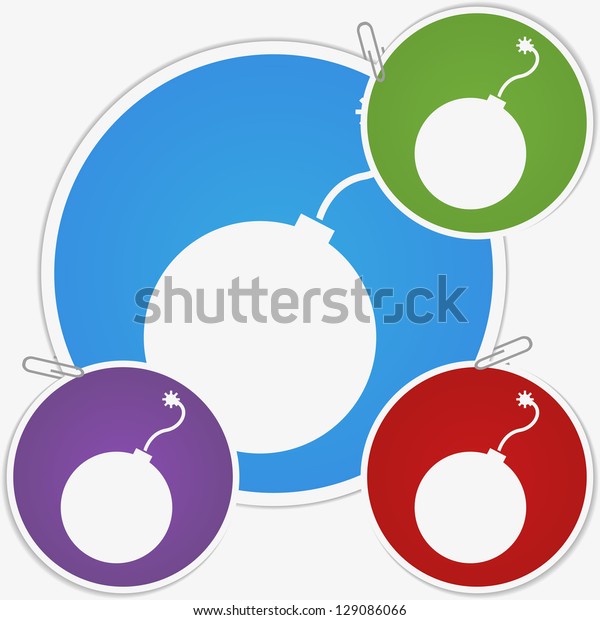 Vector Illustration Sticker Bomb Stock Vector (Royalty Free) 129086066 ...