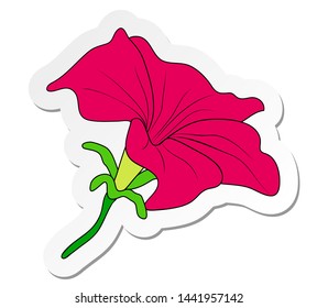 Vector Illustration Isolated Red Mirabilis Flower: เวกเตอร์สต็อก (ปลอด ...