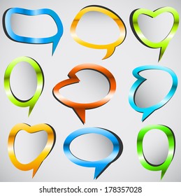 Vector Illustration Sticky Speech Box Stock Vector (Royalty Free ...